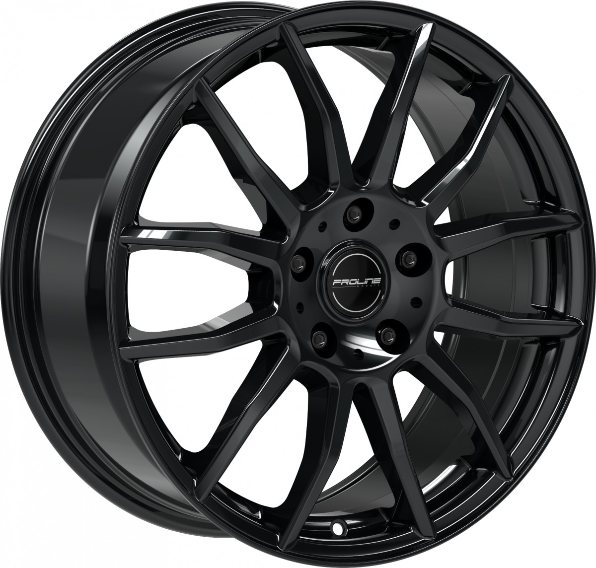 Proline AX100 black glossy - 6.5x16 ET45 - LK5/112 ML66.5 - RSU.de