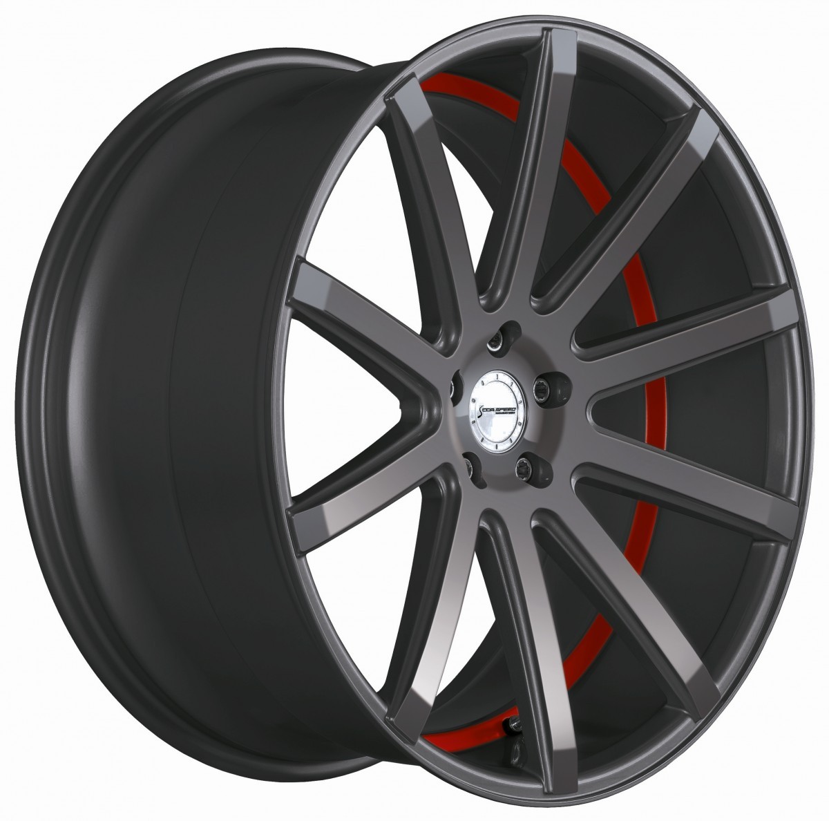 Corspeed Deville gunmetal / Undercut Color Trim rot - DS15 - 9x20 ET25 ...