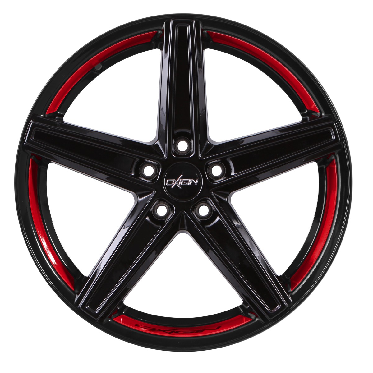 Oxigin 18 Concave black foil tomato red - 11.5x21 ET50 - LK5/108 ML72.6 ...