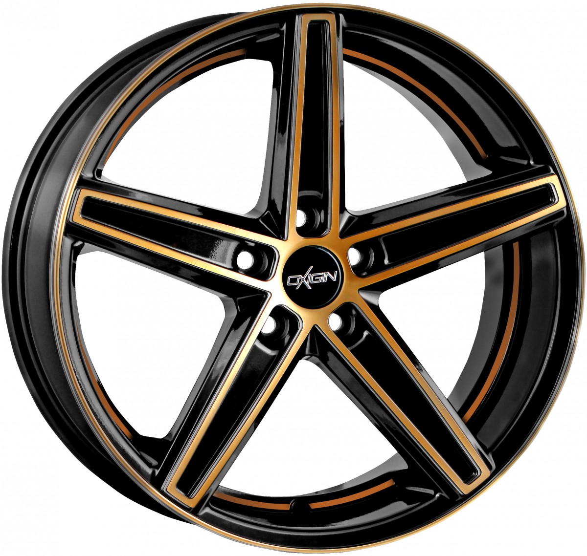 Oxigin 18 Concave gold polish HD - 8.5x18 ET35 - LK5/120 ML72.6 - RSU.de