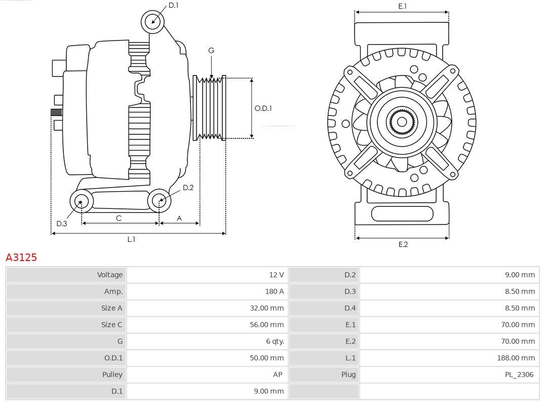 As-PL Generator Brandneu AS-PL A3125 - - RSU.de